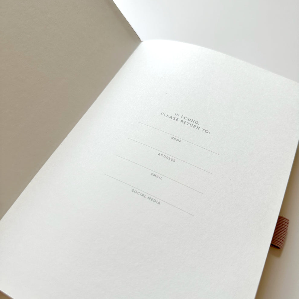 Water Lily Linen Journal | July Birth Flower – Primary Blooms